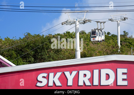 Cable car, St. Thomas, United States Virgin Islands, West Indies Stock ...