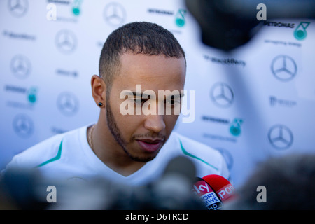 Lewis Hamilton of Mercedes-AMG Petronas F1 Team before qualifying of ...