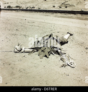 Photograph showing the supersonic seat ejection system testing for the ...