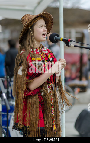 Coast Salish singer songwriter activist Ta'Kaiya Blaney speaks at Earth ...