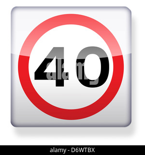 40 mph Speed Limit Road Traffic Sign UK Roadsigns Signs Stock Photo - Alamy