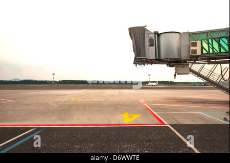 Airport equipment, airbridge, passenger boarding bridge and steps ...