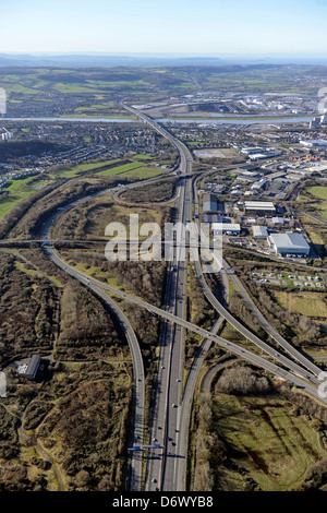 Aerial view of Motorway Junction (M5 J11 Stock Photo - Alamy