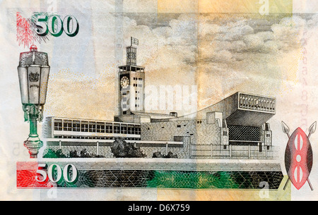 500 Kenyan shillings bank note of Kenya. Kenyan shilling is the ...