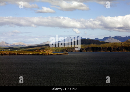Minginish and the Cuillins looking across Loch Bracadale from near ...