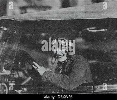 A photograph of aviatrix Ruth Elder in Lisbon, 1927, taken at the ...
