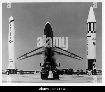 This image features the Northrop SM-62 Snark missile, developed during ...