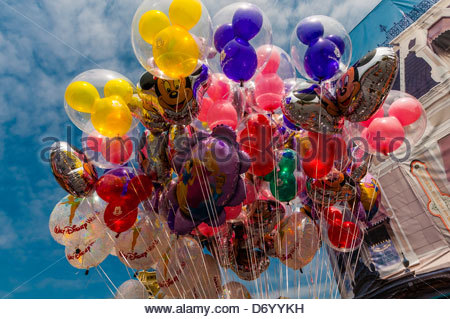 Balloons, Magic Kingdom, Walt Disney World, Orlando, Florida, USA Stock ...