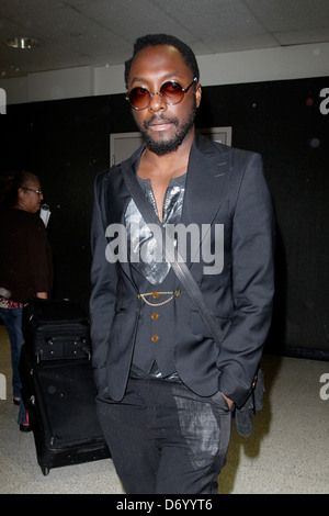 will.i.am aka William James Adams, Jr. arriving at LAX airport on a ...