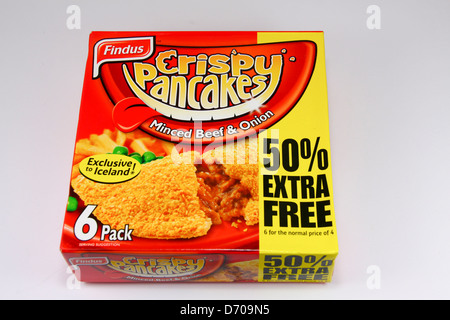 Box of Findus crispy pancakes minced beef and onion variety Stock Photo ...