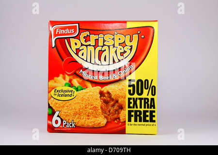 Box of Findus crispy pancakes minced beef and onion variety Stock Photo ...