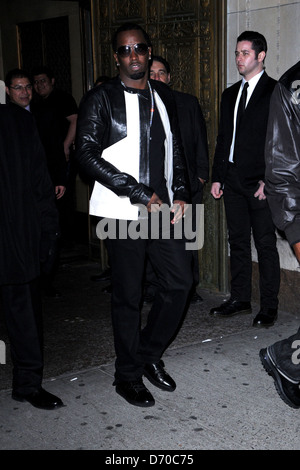 P Diddy, real name Sean Combs, leaving his London hotel on his way to a ...