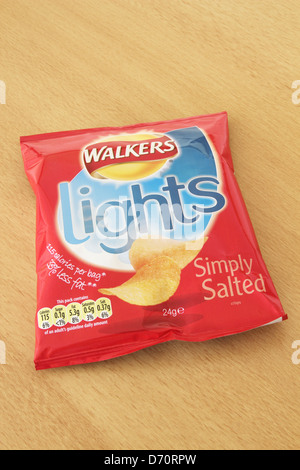 Packet of Walkers Lights Low Fat Crisps Stock Photo - Alamy