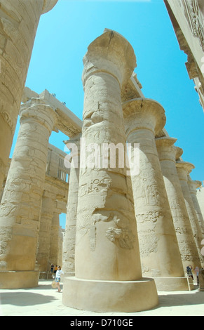 antique in karnak temple without people in luxur in egypt Stock Photo ...