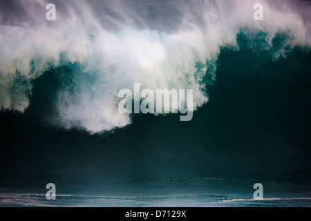 Tidal wave in the ocean, Hookipa Beach, Maui, Hawaii, USA Stock Photo ...