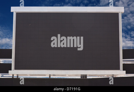 LCD screen billboard for outdoor advertising on a city street. White ...