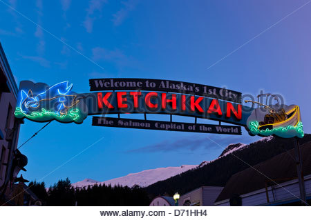 Welcome to Ketchikan sign, Alaska Stock Photo: 52147309 - Alamy