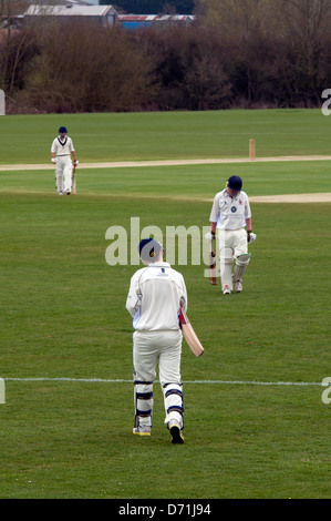 University sports, cricket, batsman out leaving pitch Stock Photo - Alamy