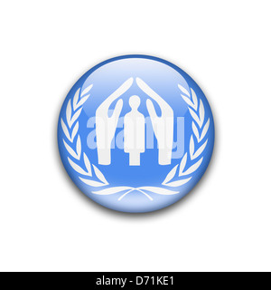 UNHCR / UN Refugee Agency logo symbol icon flag Stock Photo - Alamy