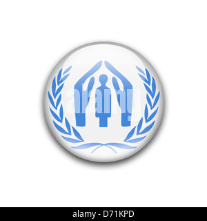 UNHCR / UN Refugee Agency logo symbol icon flag Stock Photo - Alamy