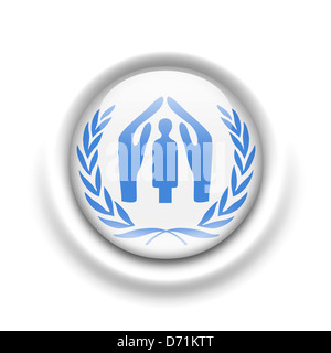 UNHCR / UN Refugee Agency logo symbol icon flag Stock Photo - Alamy