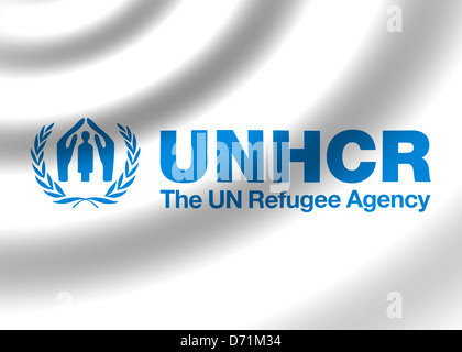 UNHCR / UN Refugee Agency logo symbol icon flag Stock Photo - Alamy