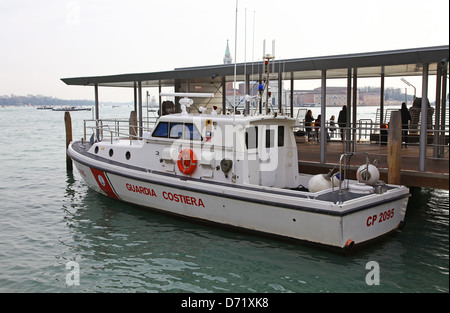 Guardia Costiera (Coast Guard) boat in the harbour at Syracuse Stock ...