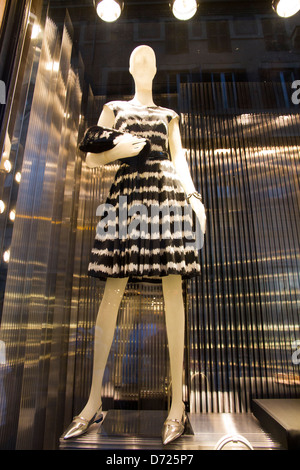 Prada showcase window store Rome Italy bag Stock Photo - Alamy