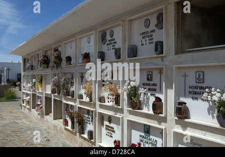 Italian cemetery with wall graves Stock Photo - Alamy