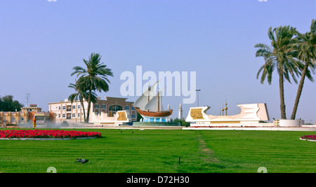 Ship at the Kuwait roundabout in Sharjah, United Arab Emirates Stock ...