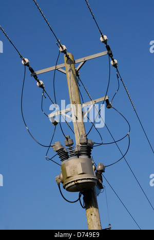 Whipp and Bourne GVR recloser switchgear on rural overhead power lines ...