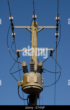 Whipp and Bourne GVR recloser switchgear on rural overhead power lines ...