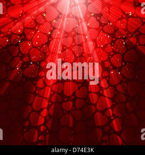 Love bright theme with hearts and stars Stock Photo - Alamy