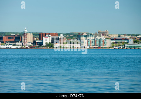 DOWNTOWN ERIE SKYLINE FROM PRESQUE ISLE STATE PARK ERIE PENNSYLVANIA ...