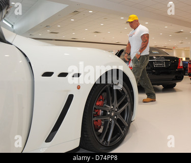Steve Martorano receives a delivery of his new Maserati Granturismo MC ...