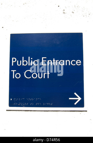 public entrance to court, direction sign at the former richmond ...