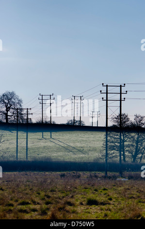 Power lines over a farm field in Ventura California Stock Photo - Alamy