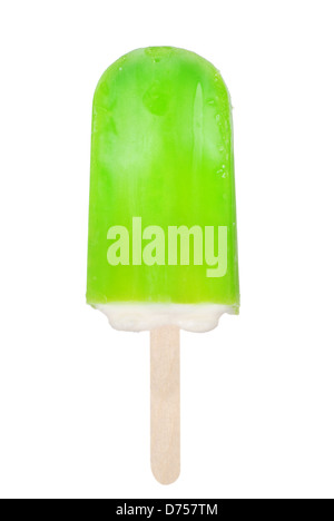 Green fruit popsicle ice cream isolated on white background Stock Photo ...