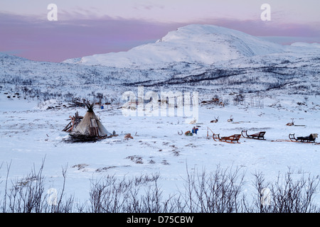 Sami camp in Norway Stock Photo - Alamy