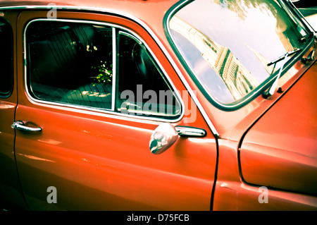 Vintage classic orange Fiat 500 Florence Italy Stock Photo: 85027487 ...