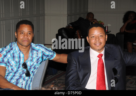 Cuba Gooding Jr and Terrence Howard Red Tails Press Junket in ...