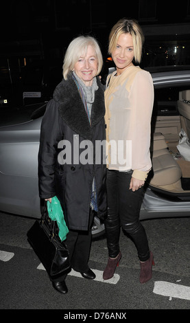 Sarah Harding takes her mother Marie Hardman for a late night dinner at ...