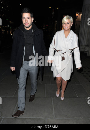 Kerry Katona and her new boyfriend Steve Alce attend a private art ...
