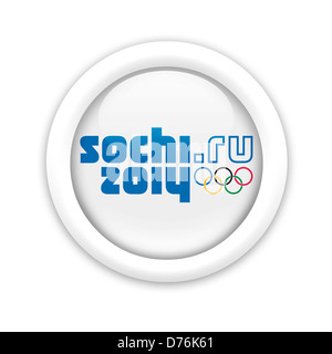 Sochi 2014 winter Olympic Games logo symbol flag icon Stock Photo - Alamy