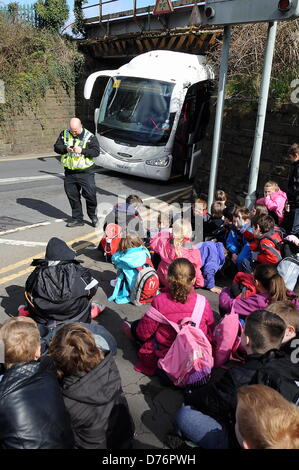 Gowerton, UK. 29th April 2013 Pupils from Cwmrhydyceirw Primary School ...