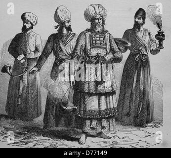 Levites, Jewish priests, woodcut from 1880 Stock Photo - Alamy
