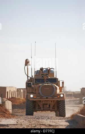 A U.S. Marine Corps MRAP or Mine Resistant Ambush Protected Vehicle ...