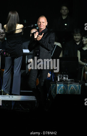 Sting aka Gordon Sumner in concert at the Bercy with the London ...