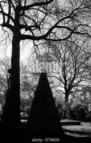 St Anne's Limehouse pyramid; by Nicholas Hawksmoor 1714-27 Stock Photo ...