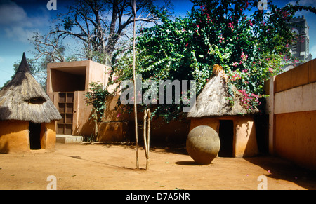 Africa, Benin, Ouidah. Temple of the Pythons shrine connected with ...